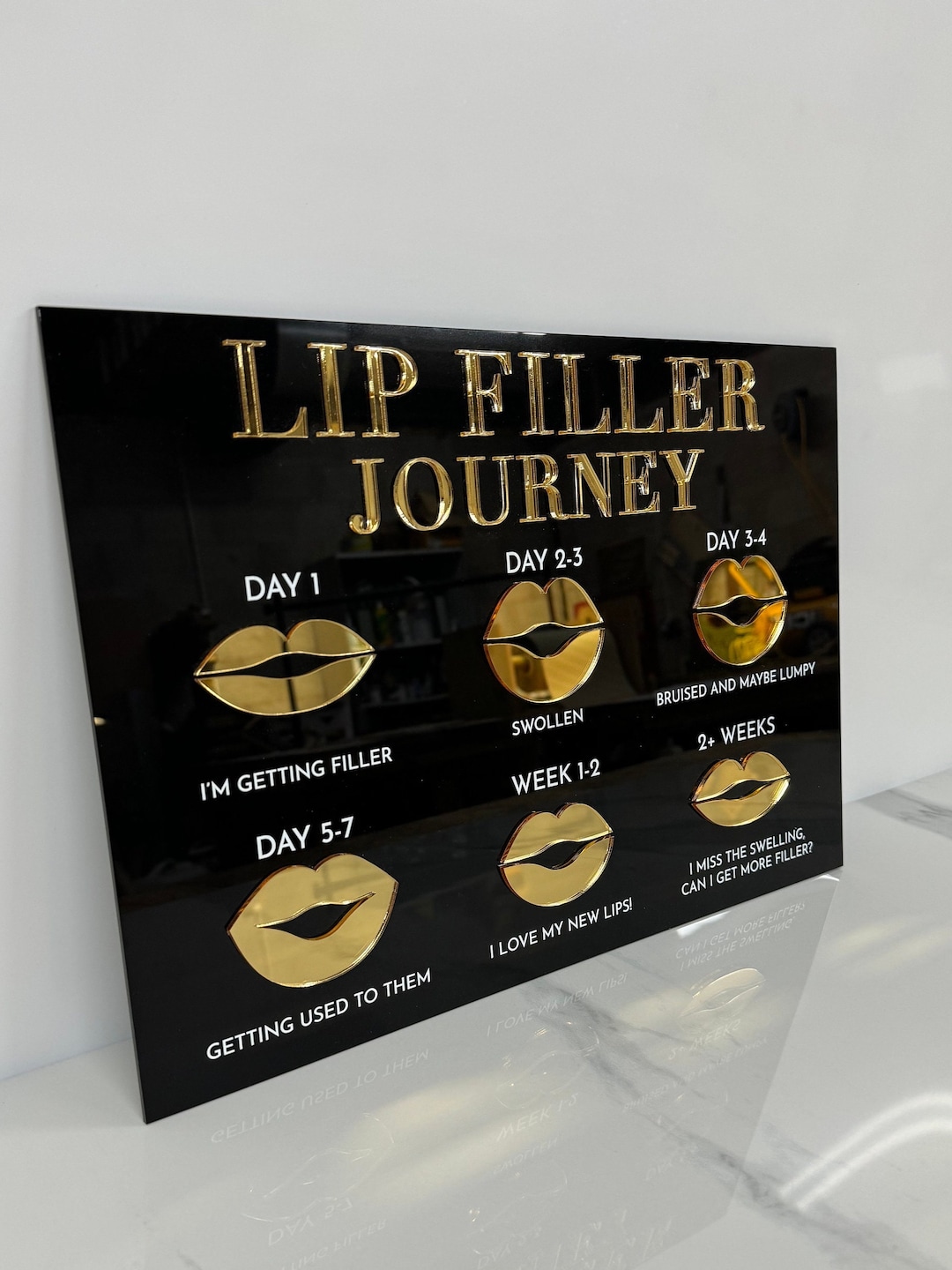 Lip Filler Journey Sign | Acrylic Sign | Salon Sign | Aesthetics ...