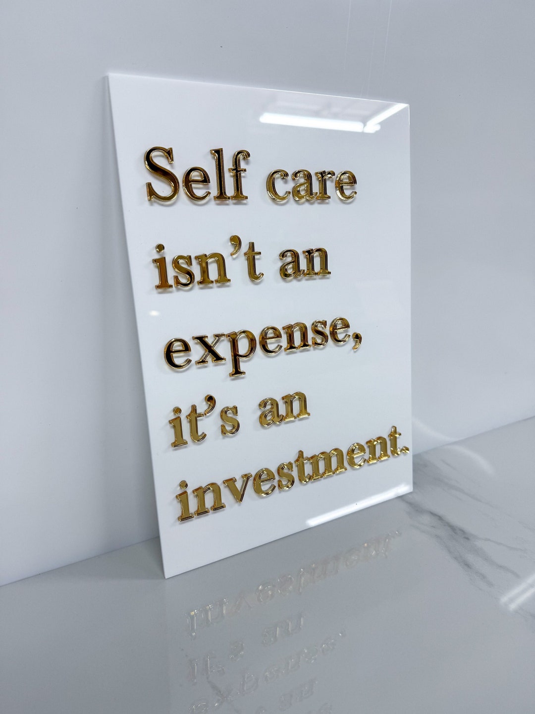 Self Care Sign | Self Care Isn't an Expense Acrylic Sign | Salon Sign ...