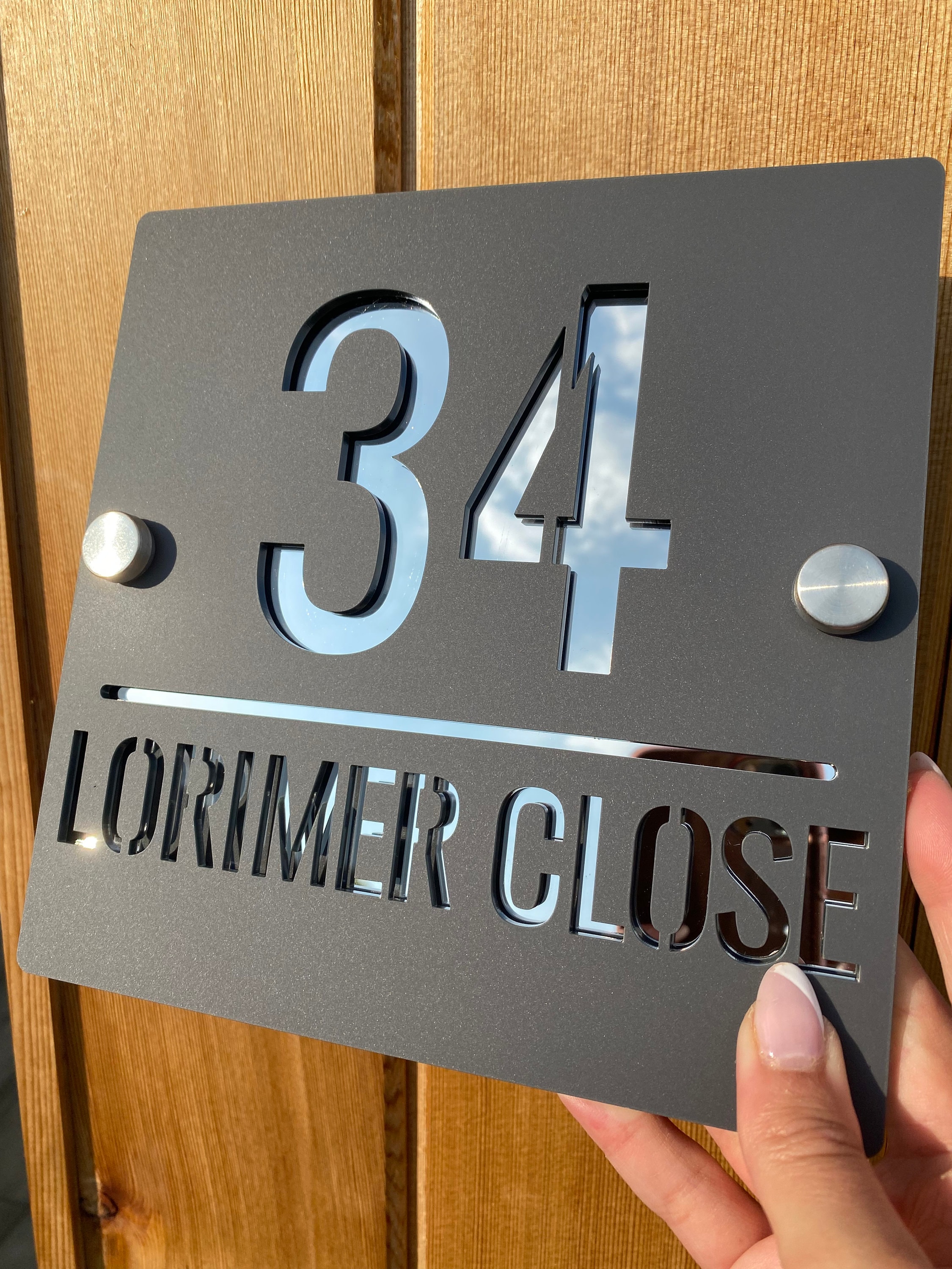 Modern Contemporary Square Acrylic House Sign - Etsy UK