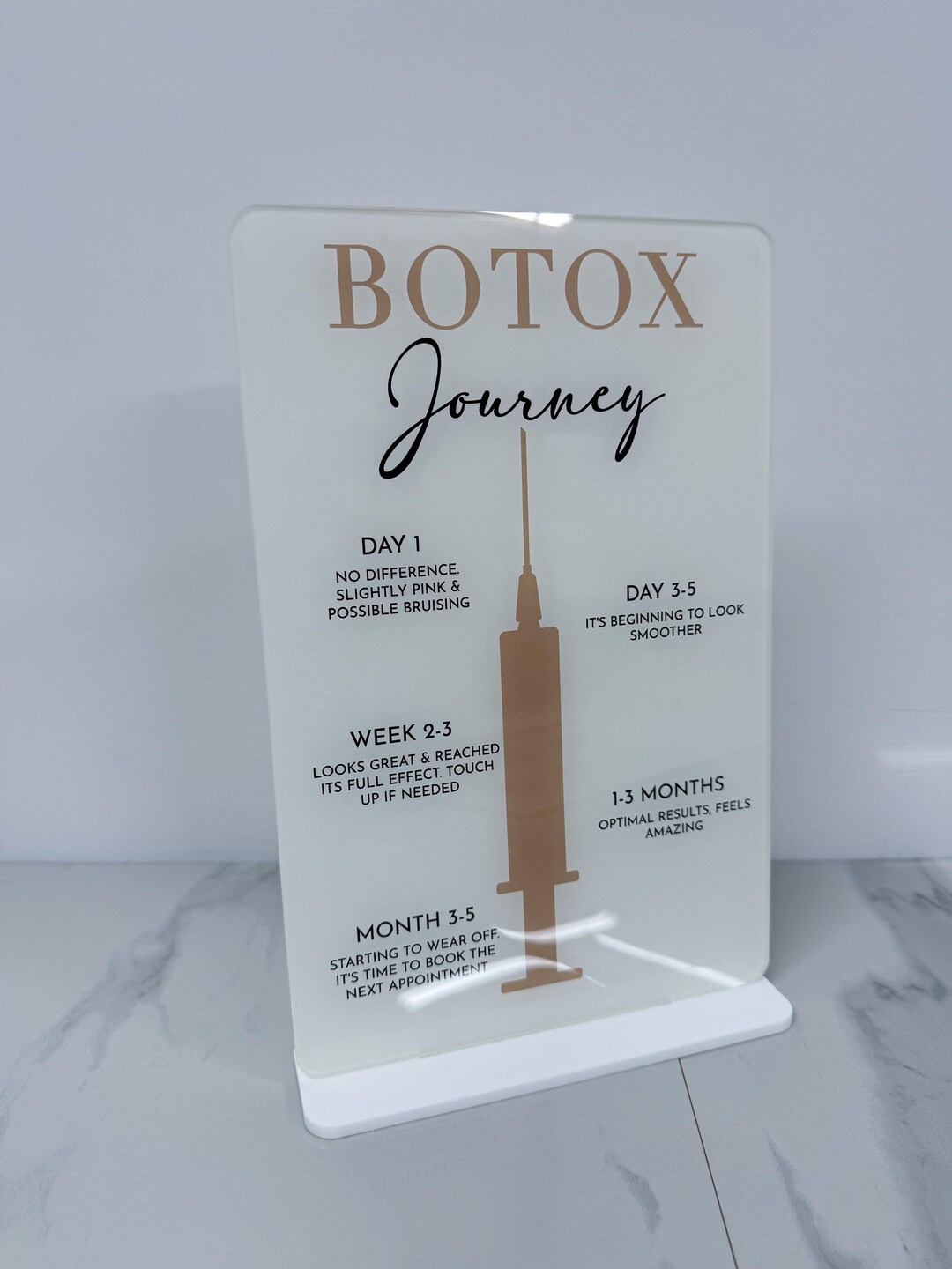 Botox Journey Sign & Stand | Botox Journey Desk Sign | Aesthetic Clinic ...