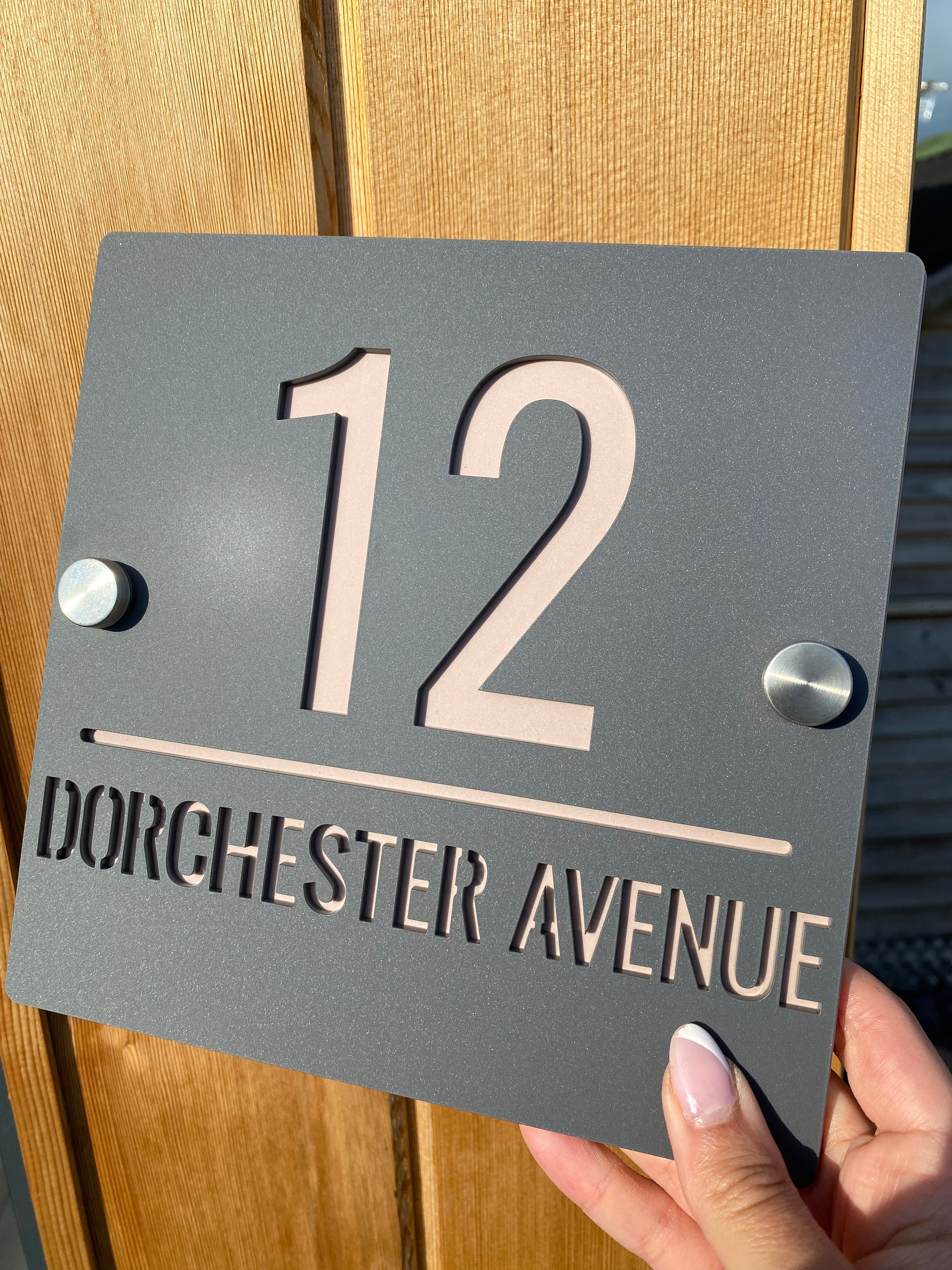 Modern Contemporary Square Acrylic House Sign - Etsy UK