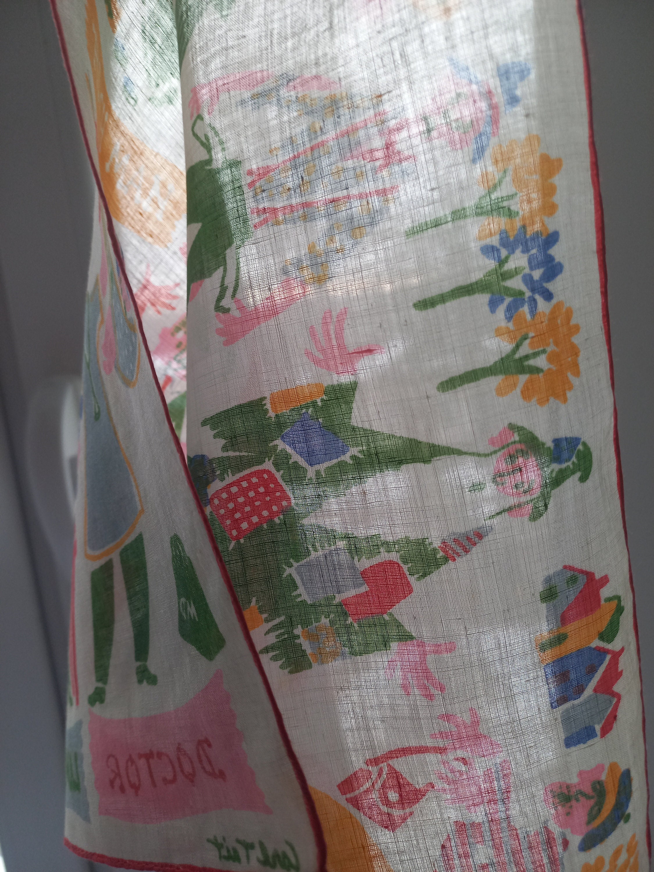 Vintage Handkerchief Collectible RICH/POOR MAN Signed Carl Tait ...