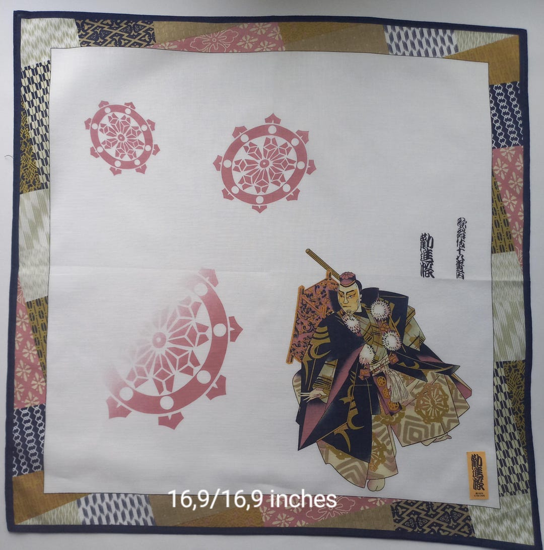 Large Japanese Handkerchief | Japanese National Dress | Hieroglyphs ...