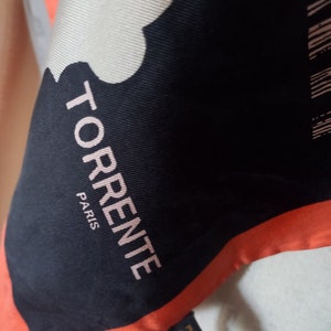 Vintage Torrente Paris Silk Scarf Abstract Prin Geometric Print Silk ...