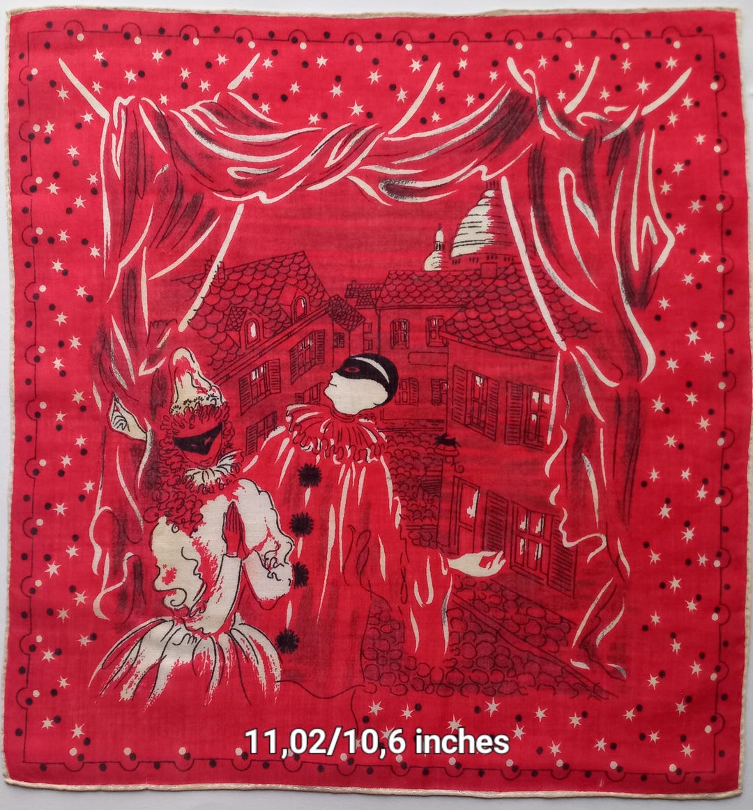 Vintage | Handkerchief | Theater | Carnival Performance | Red Only ...