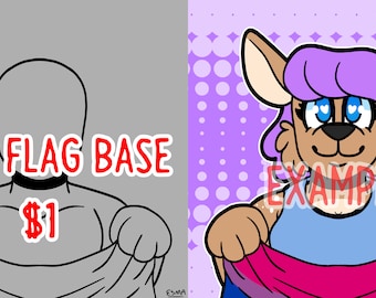 Pride Headshot Base Furry LGBTQ Lineart - Etsy