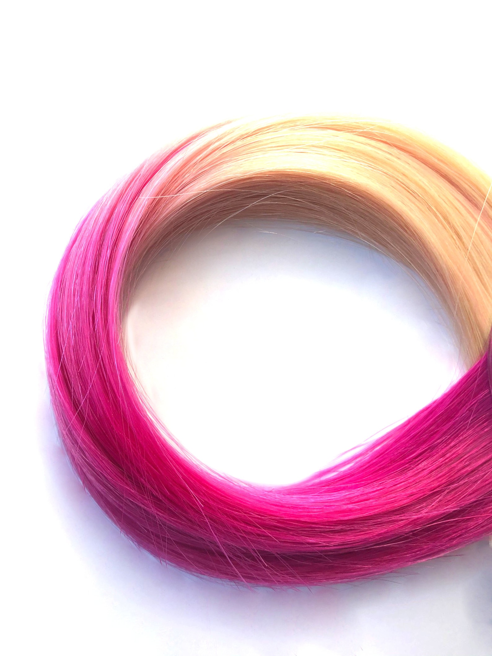 Hot Pink Clip In Hair Extensions 18 with Blonde Ombre / Balayage Blonde ...