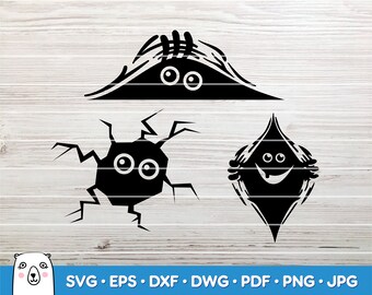 Monster Decal Svg | Etsy