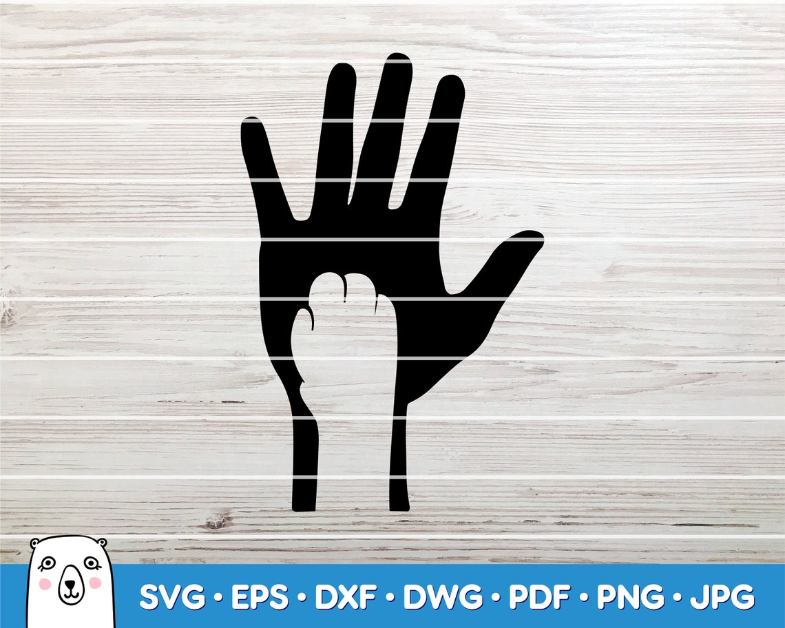 Dog Paw and Human Hand SVG / SVG Cut File / Car Decal SVG / | Etsy