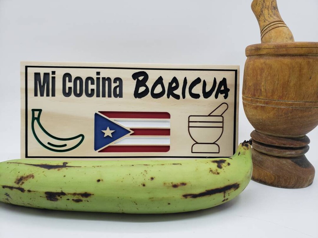Mi Cocina Boricua Wood Sign - Etsy