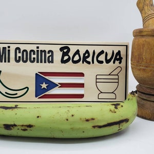Mi Cocina Boricua Wood Sign - Etsy