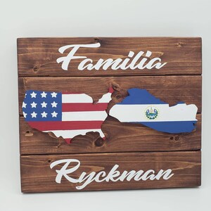 Personalized Two Countries Wood Sign - Etsy