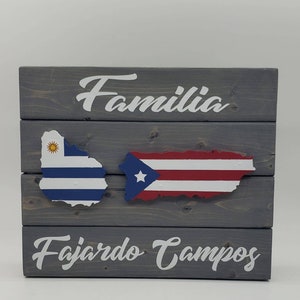 Personalized Two Countries Wood Sign - Etsy