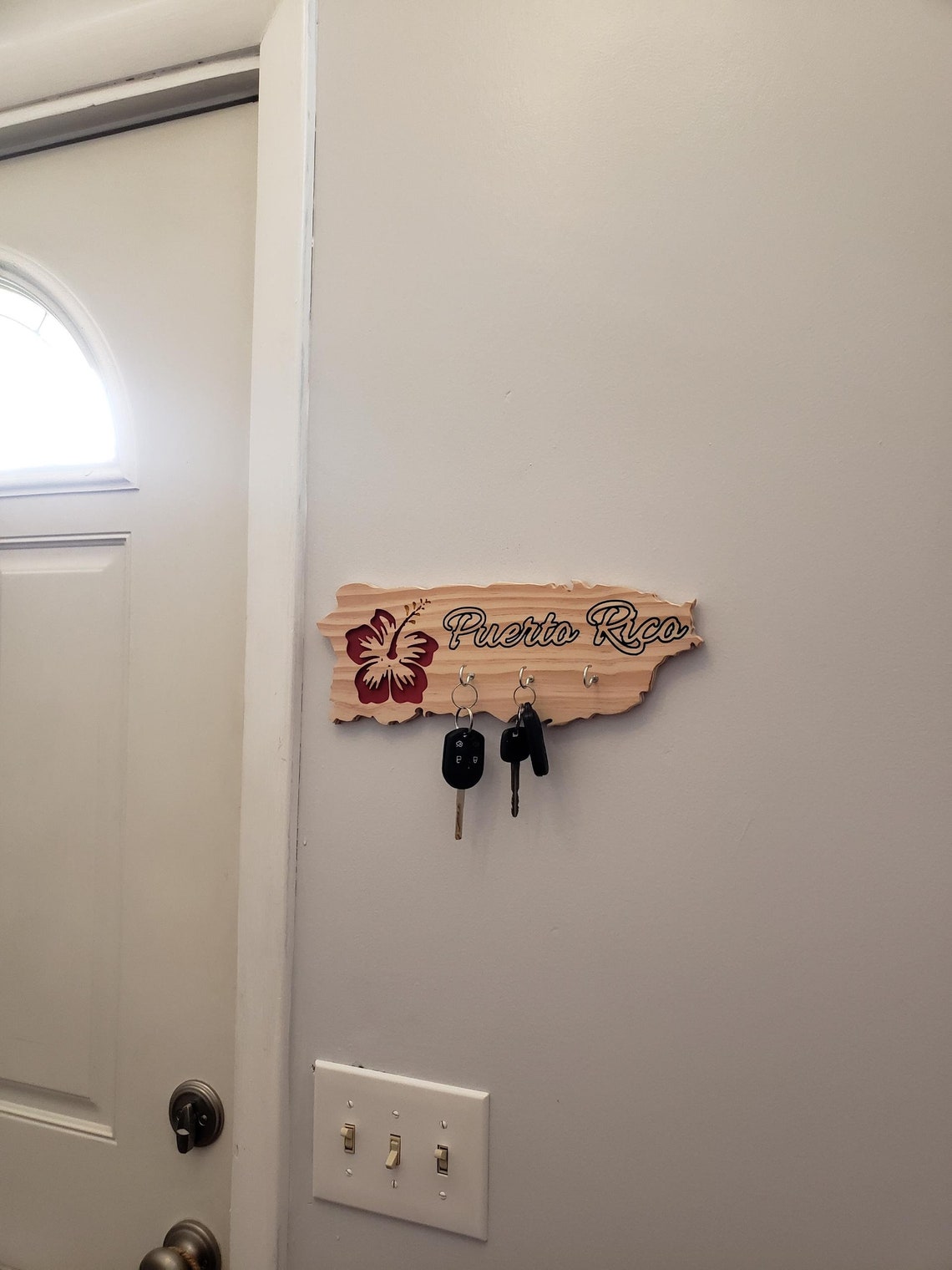 Puerto Rico Map Key Holder - Etsy