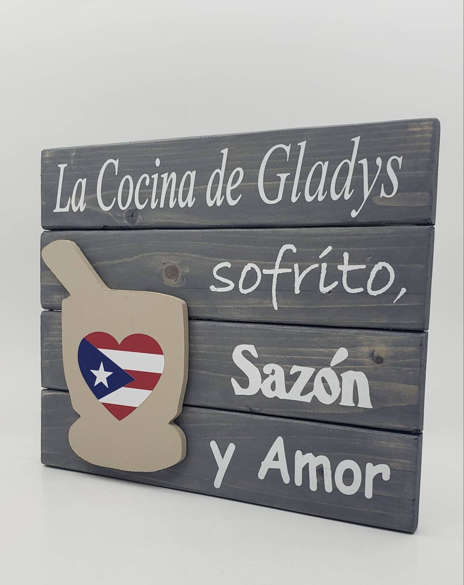 Personalized Puerto Rican Kitchen Wood Sign - Etsy