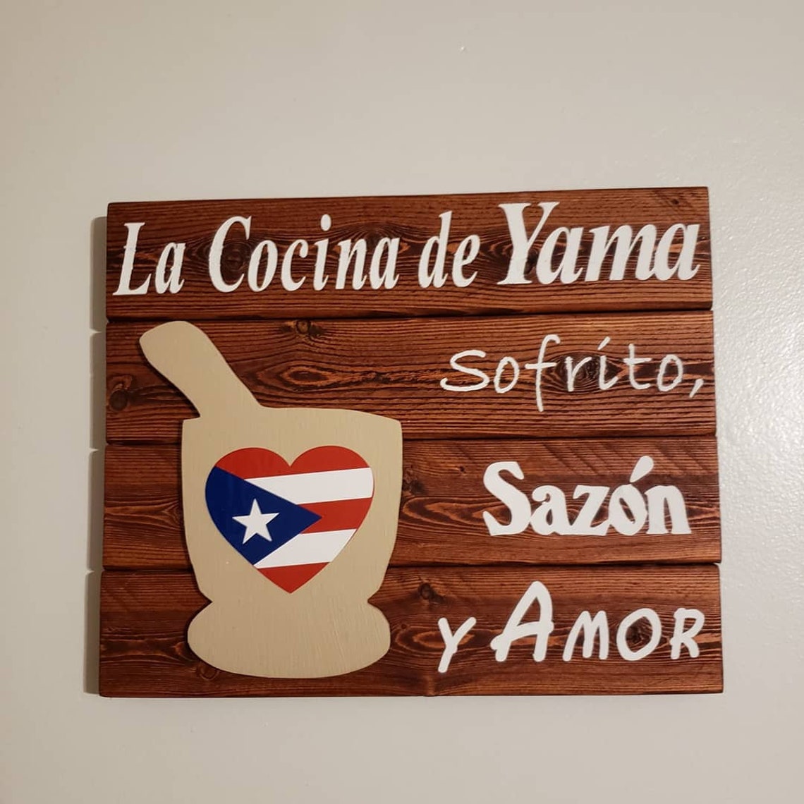 Personalized Puerto Rican Kitchen Wood Sign - Etsy
