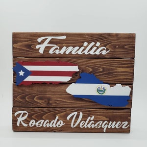 Personalized Two Countries Wood Sign - Etsy