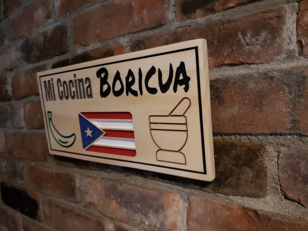 Mi Cocina Boricua Wood Sign - Etsy