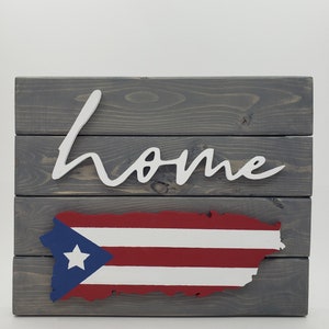 Home + Flag Wood Sign - Etsy