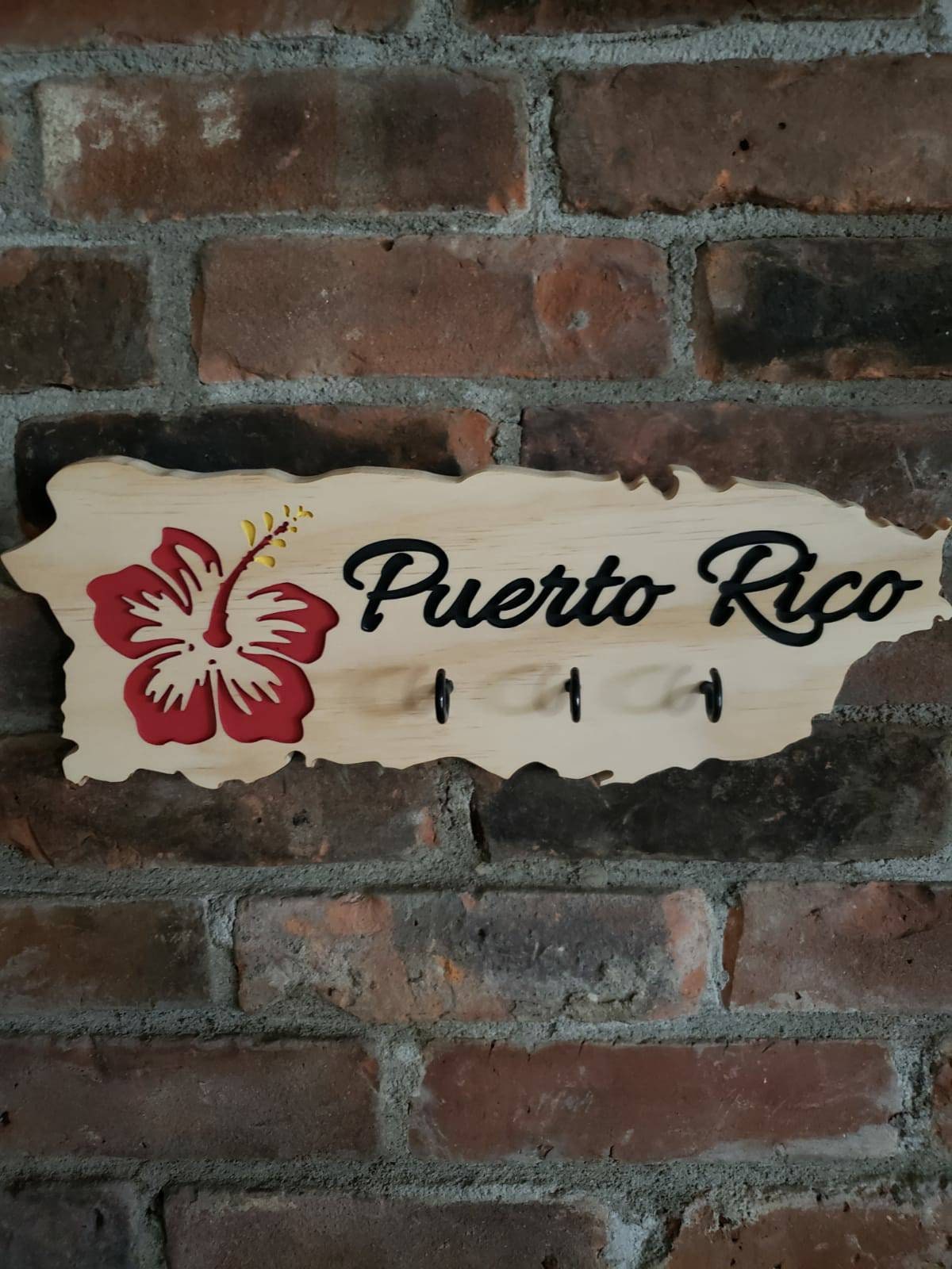 Puerto Rico Map Key Holder - Etsy
