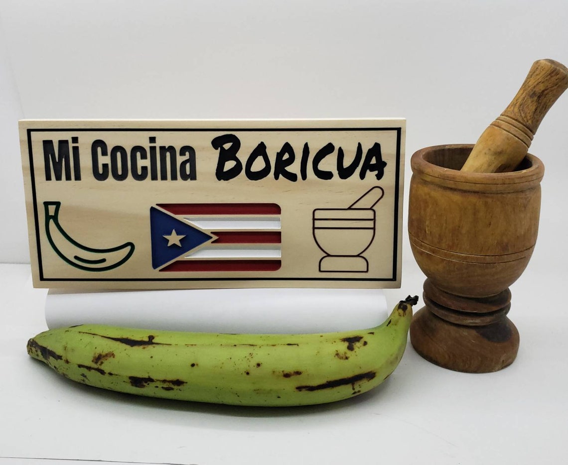 Mi Cocina Boricua Wood Sign - Etsy