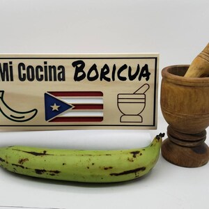 Mi Cocina Boricua Wood Sign - Etsy