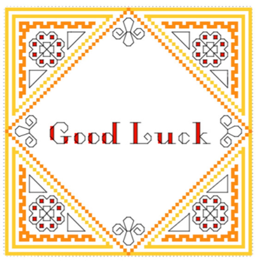 Good Luck Card Cross Stitch Pattern - Etsy