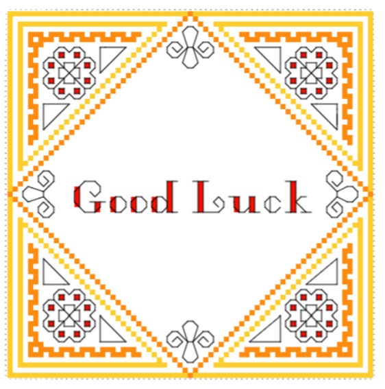 Good Luck Card Cross Stitch Pattern - Etsy
