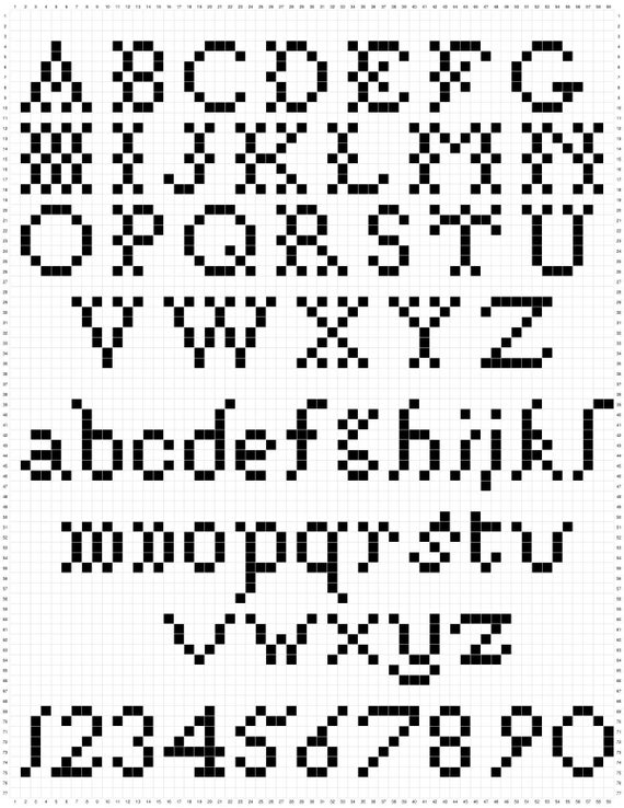 Cross Stitch Alphabet Pattern | Etsy