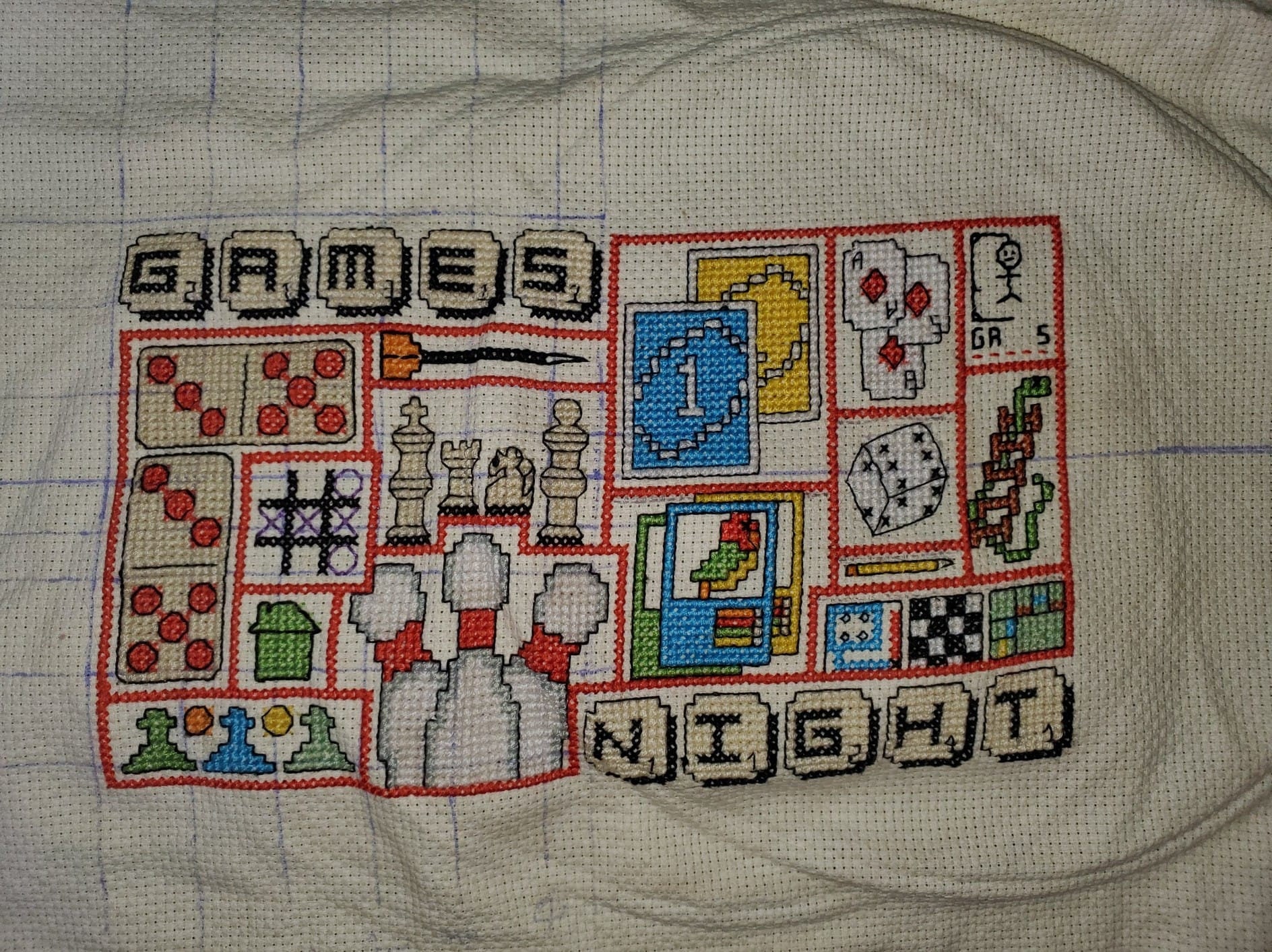 Games Night (full Cross Stitch Pattern) - Etsy
