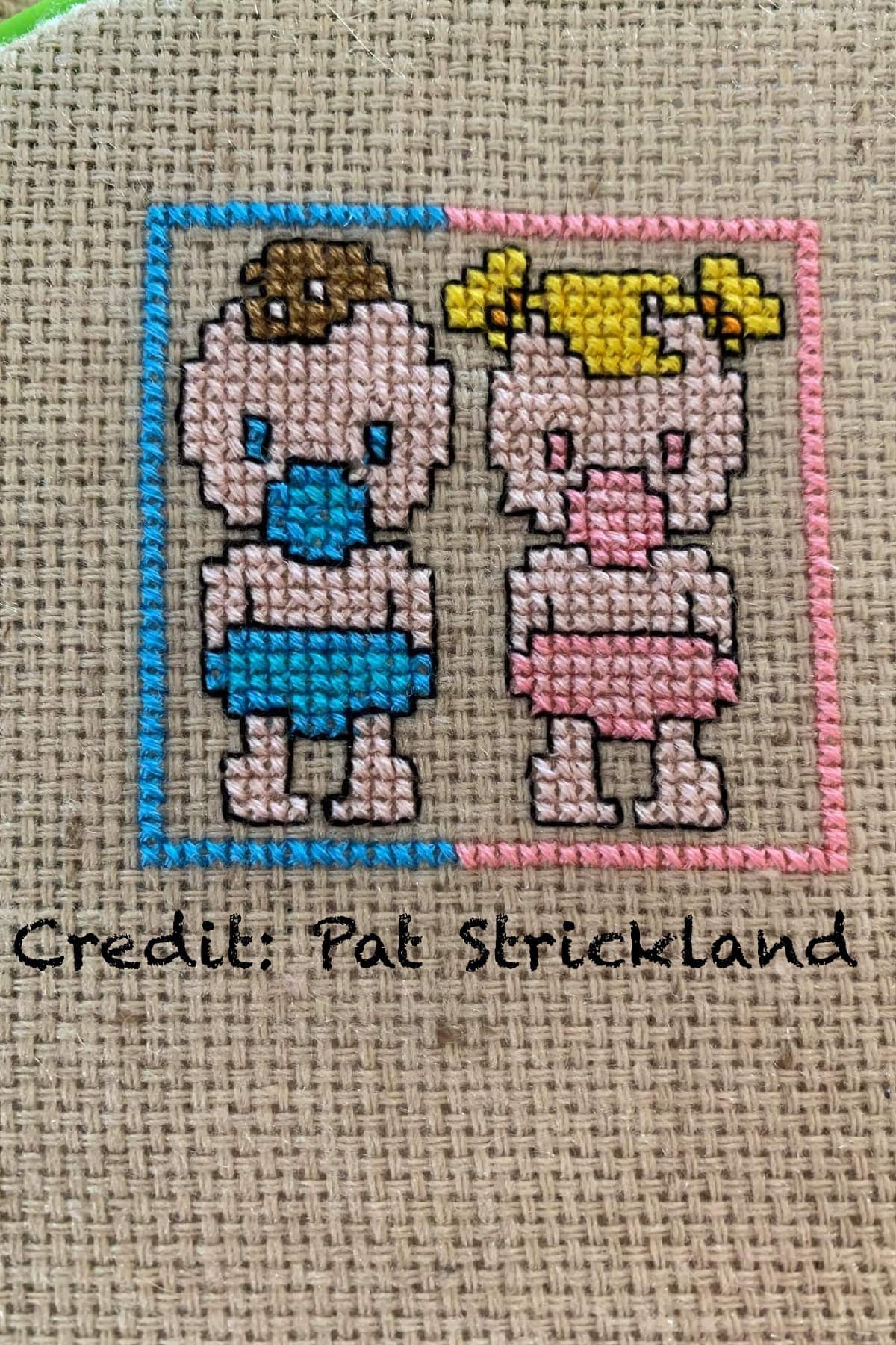 Twin Boy / Girl Cross Stitch Pattern - Etsy