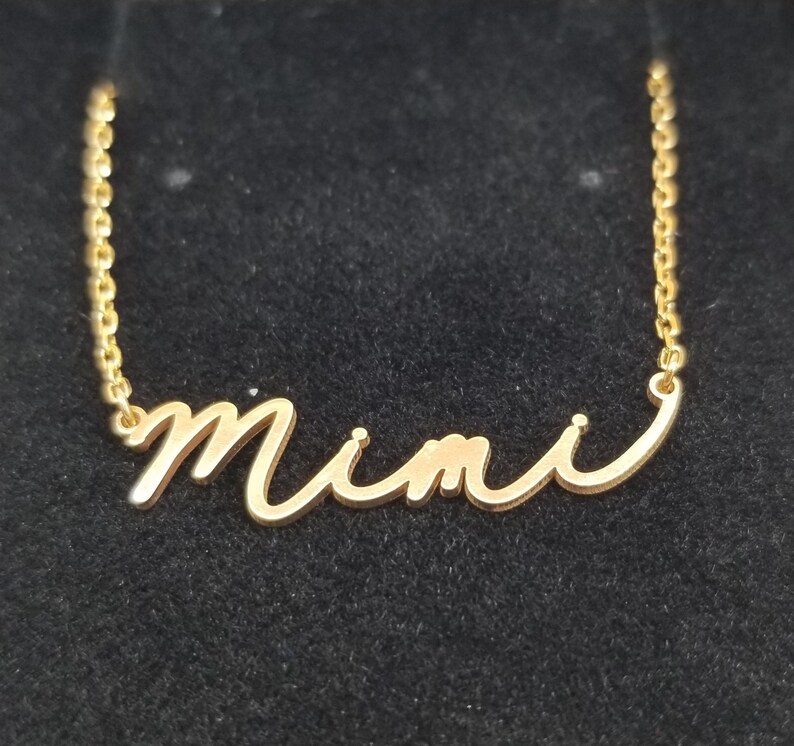 Dainty Mimi Necklace in Sterling Silver, Gold, Mimi Necklace, Gift for ...