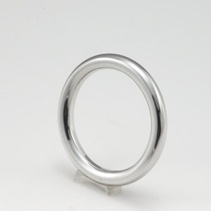 Band Full Round Ring Rounded Band 3 Mm Ring Silver Stacking Ring Thick ...