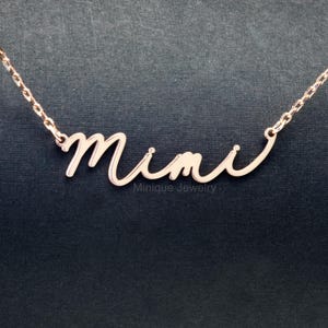 Dainty Mimi Necklace in Sterling Silver, Gold, Mimi Necklace, Gift for ...