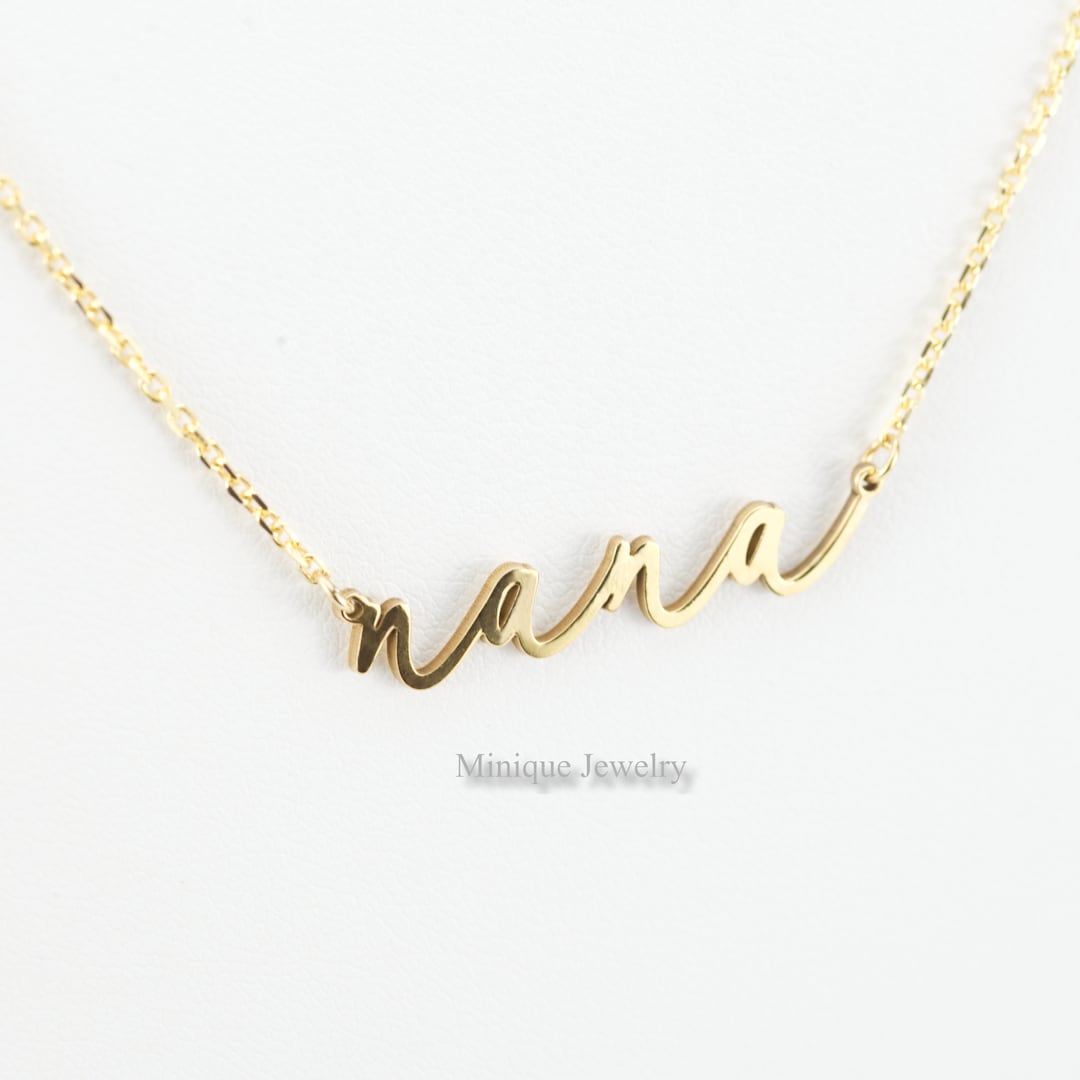 Dainty Nana Necklace In Sterling Silver Gold Nana Necklace T For