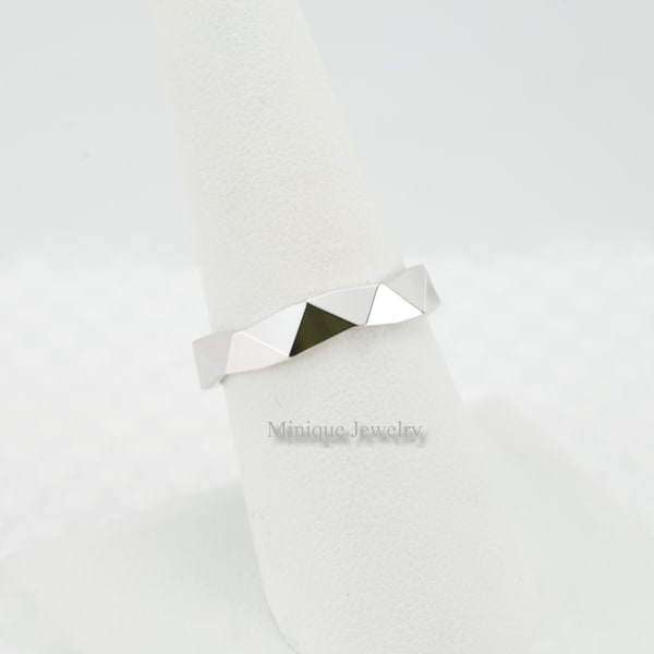 Faceted Wedding Ring - Etsy