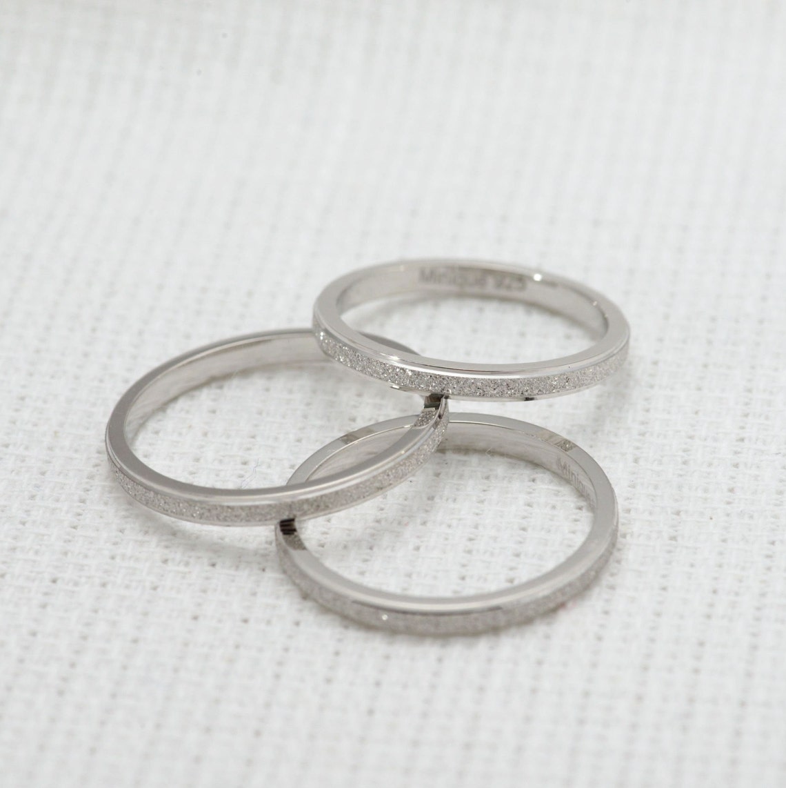 2 mm Solid 925 Stardust Sterling Silver Classic Sparkly | Etsy