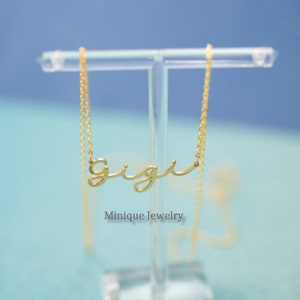 Dainty Gigi Necklace, Sterling Silver, Gigi Necklace, Gift for Grandma ...