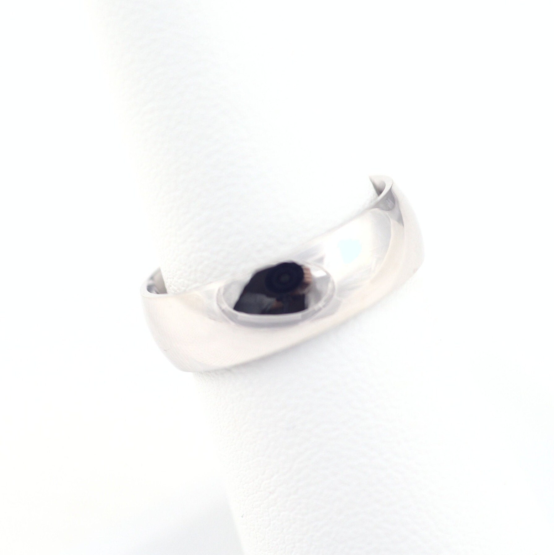 6mm Sterling Silver 925 Solid Domed Shiny Classic Simple | Etsy