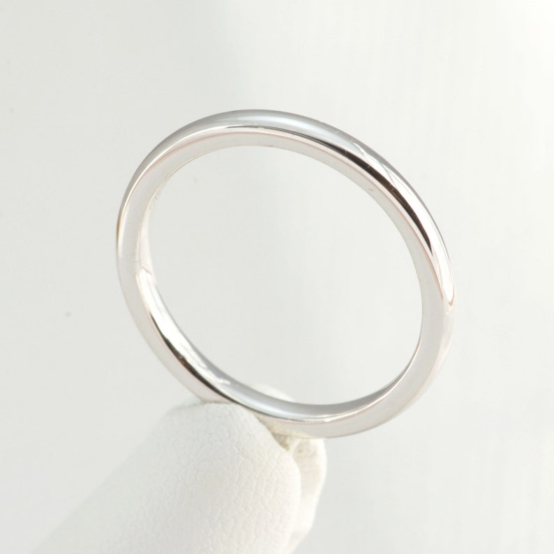 Band Round Ring Rounded Band 2.5mm Ring Silver Stacking Ring - Etsy