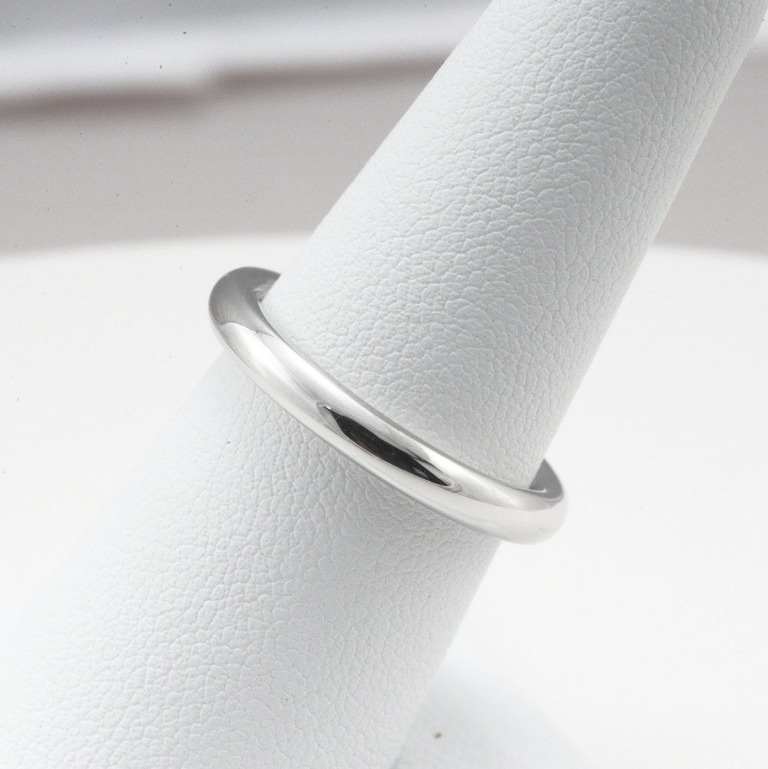 Band Full Round Ring Rounded Band 3 Mm Ring Silver Stacking Ring Thick ...