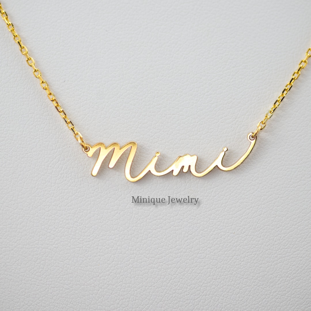 Dainty Mimi Necklace in Sterling Silver, Gold, Mimi Necklace, Gift for ...