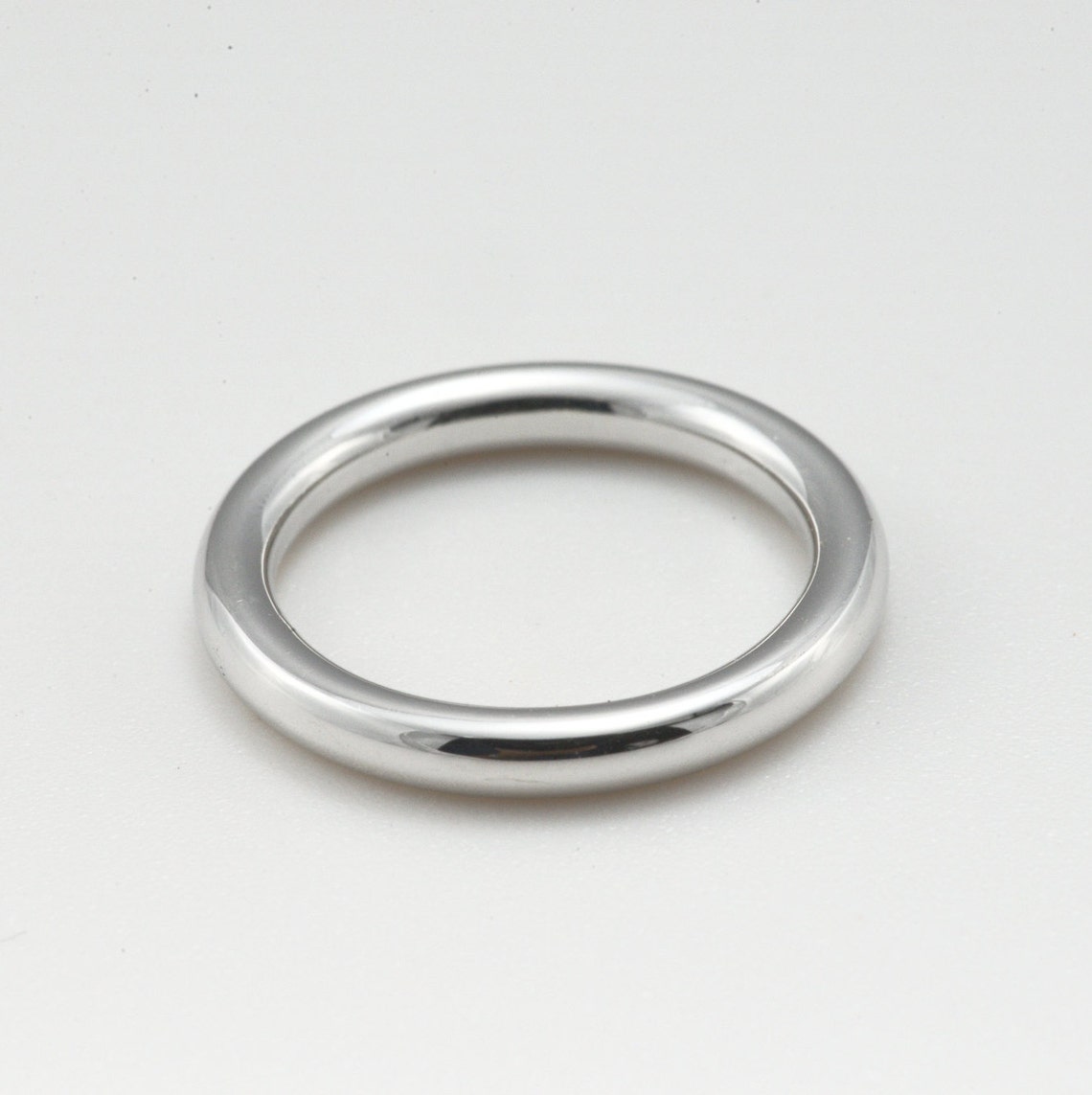 Band Full Round Ring Rounded Band 3 Mm Ring Silver Stacking | Etsy