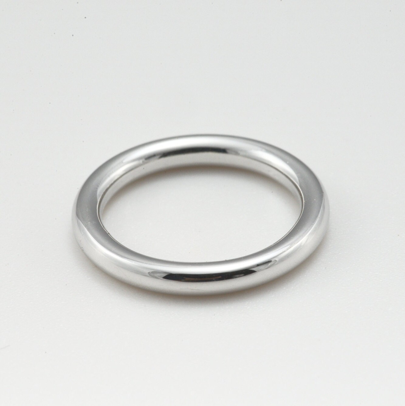 Band Full Round Ring Rounded Band 3 Mm Ring Silver Stacking | Etsy