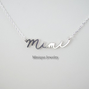 Dainty Mimi Necklace in Sterling Silver, Gold, Mimi Necklace, Gift for ...