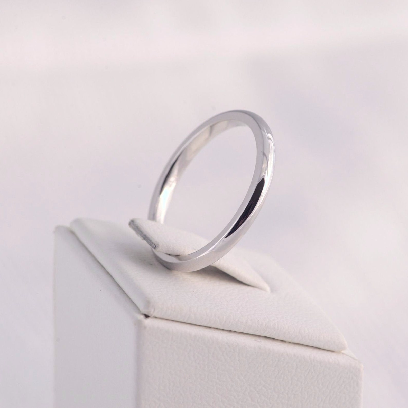 Band Round Ring Rounded Band 2.5mm Ring Silver Stacking Ring - Etsy