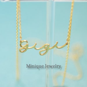 Dainty Gigi Necklace, Sterling Silver, Gigi Necklace, Gift for Grandma ...