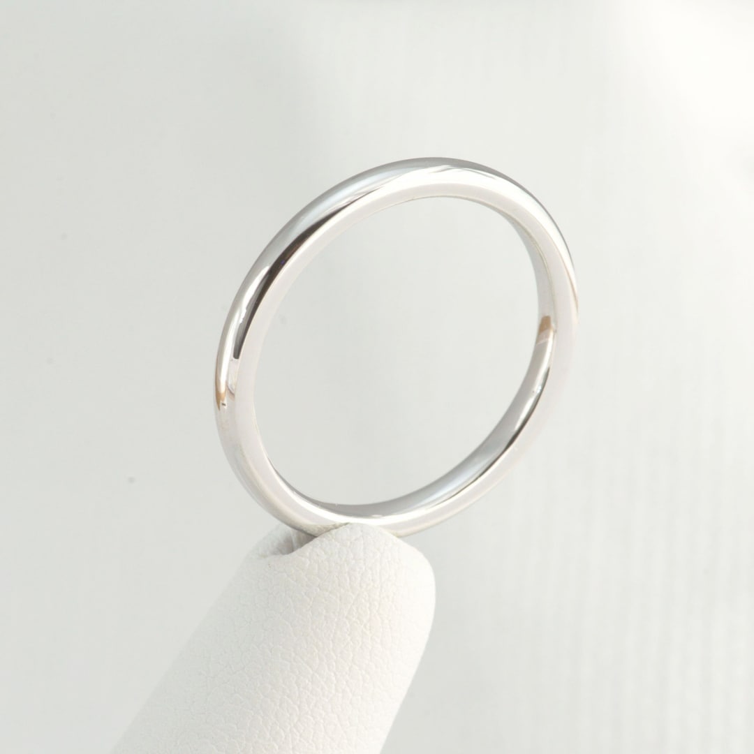 Band Round Ring Rounded Band 2.5mm Ring Silver Stacking Ring Thick ...