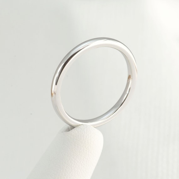 Band Round Ring Rounded Band 2.5mm Ring Silver Stacking Ring - Etsy