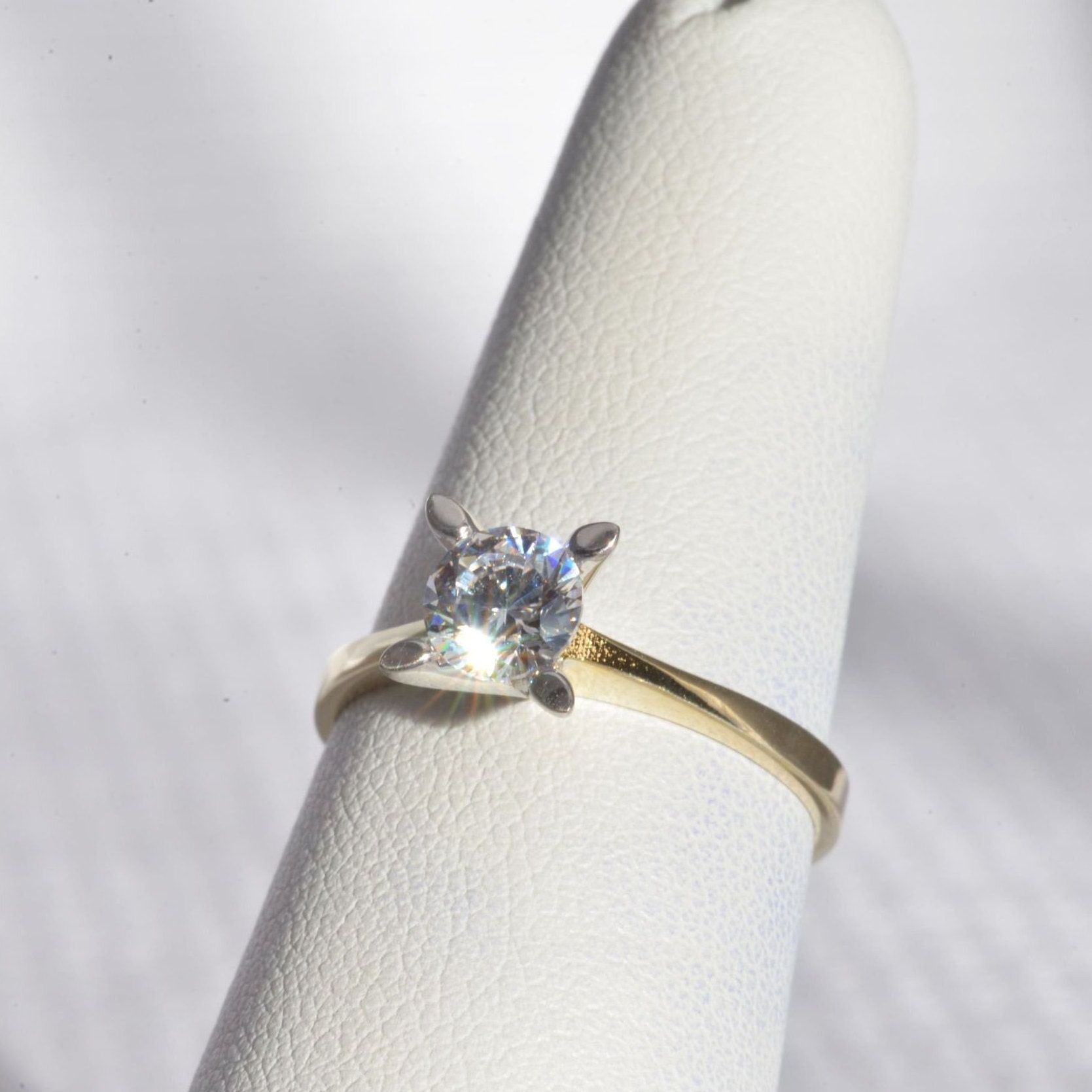 925 Sterling Silver Classic Solitaire Engagement Wedding Ring. | Etsy